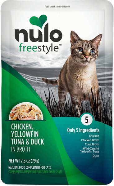 NULO FreeStyle Chicken, Yellowfin Tuna & Duck in Broth Cat Food Topper ...