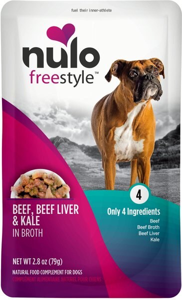 NULO FreeStyle Beef, Beef Liver, & Kale in Broth Dog Food Topper, 2.8 ...