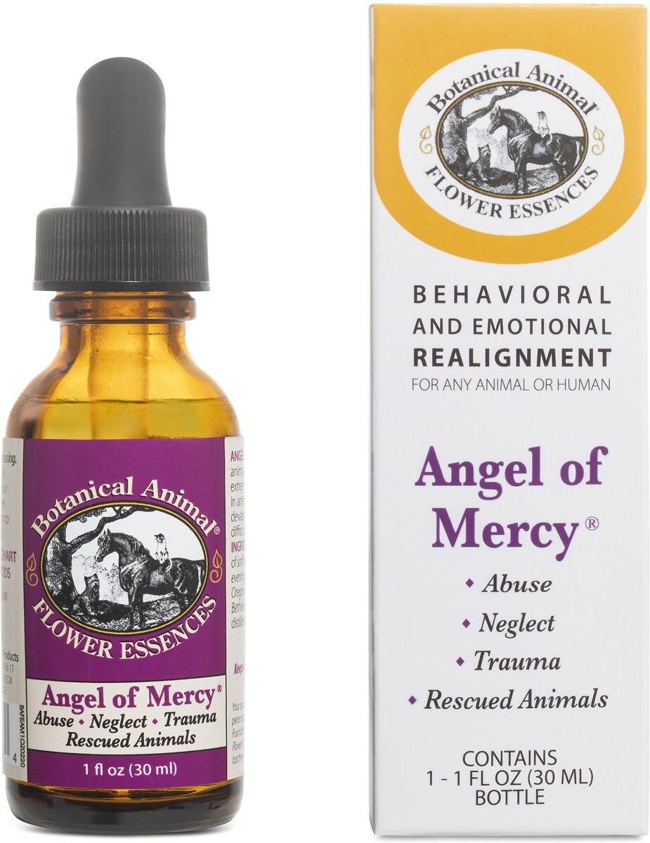 BOTANICAL ANIMAL FLOWER ESSENCES Angel of Mercy Calming Pet Supplement ...