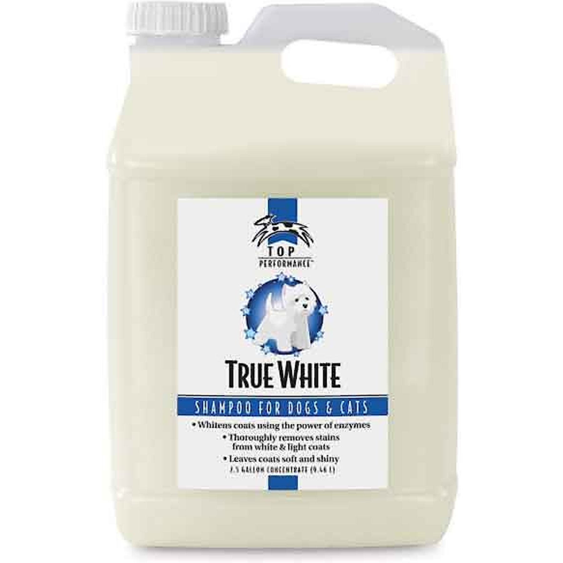 TOP PERFORMANCE True White Whitening Dog & Cat Shampoo, 2.5-gal bottle ...
