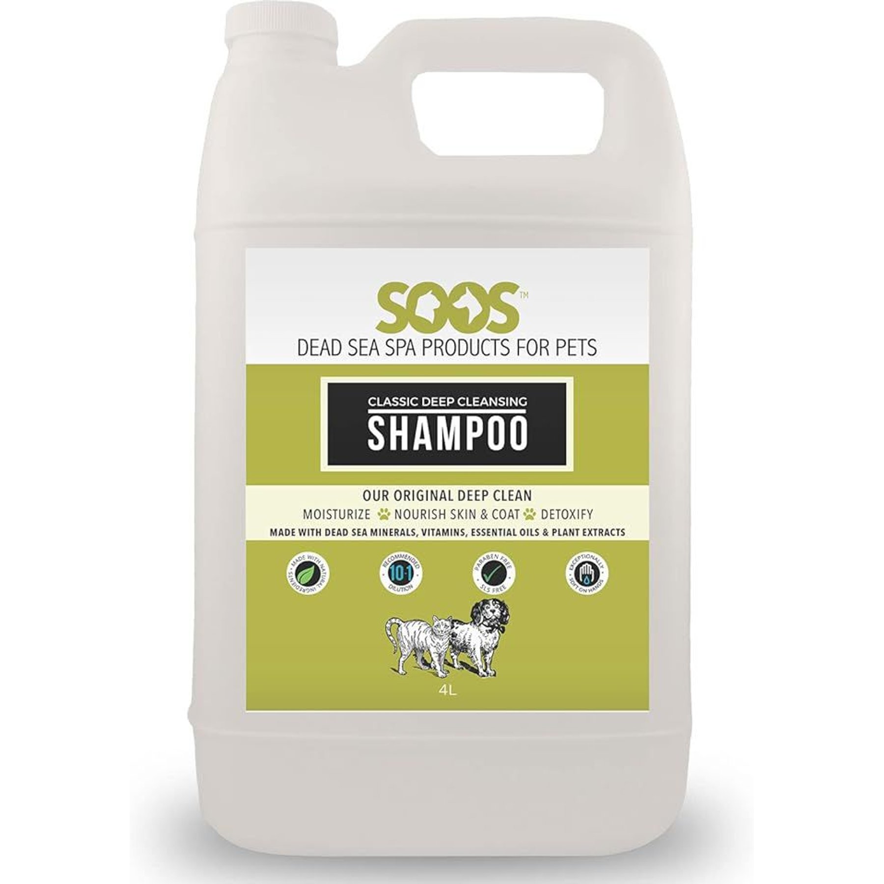 SOOS PETS Classic Deep Cleansing Dog & Cat Shampoo, 135-oz bottle ...