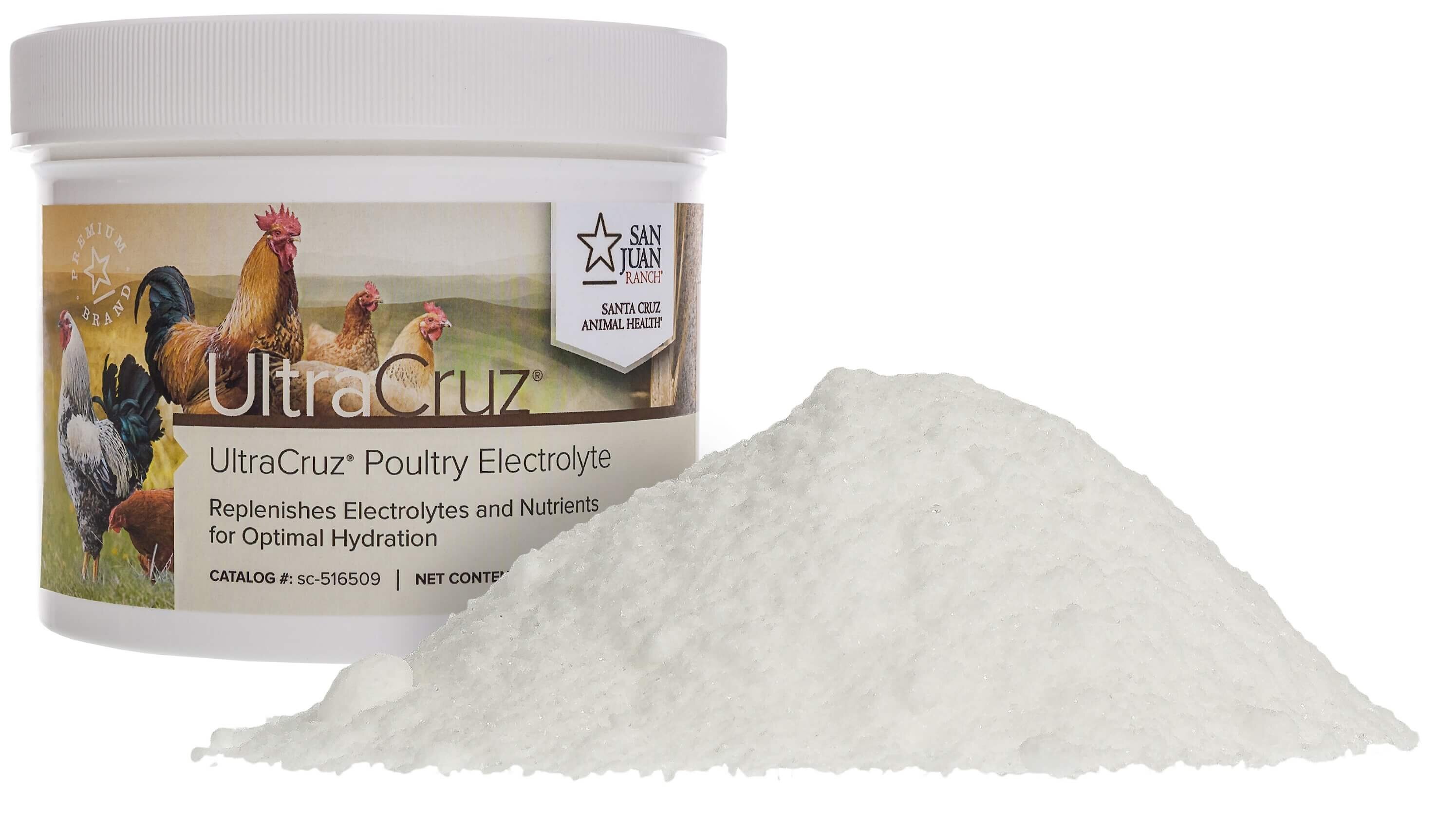 Questions and Answers about ULTRACRUZ Electrolyte Poultry Supplement