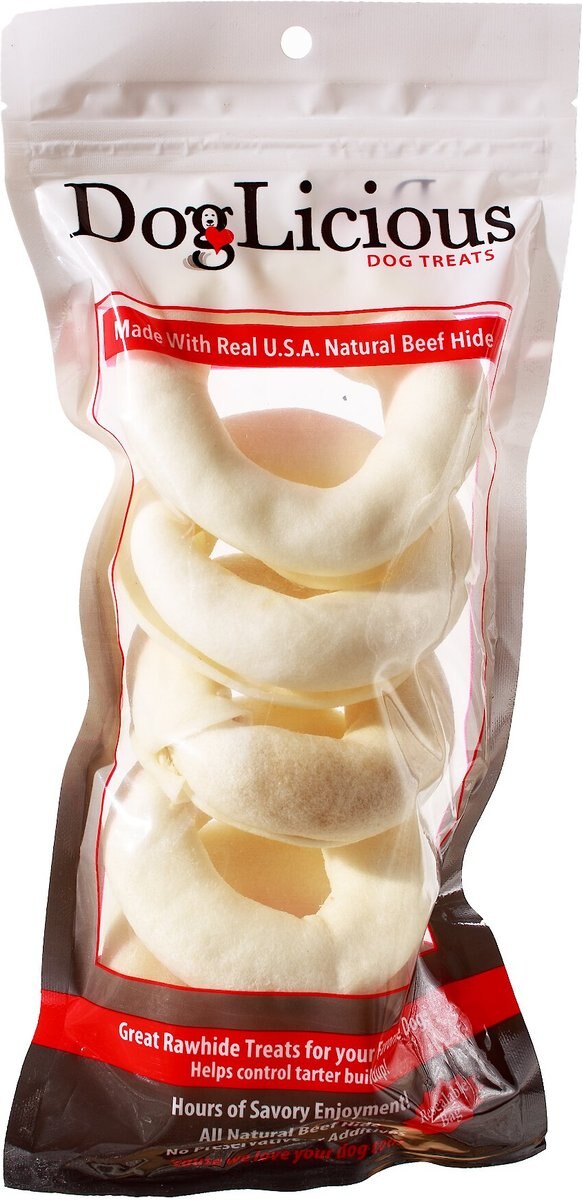 CANINE'S CHOICE DogLicious 3" Donut Rings Dog Treats, 5 count - Chewy.com