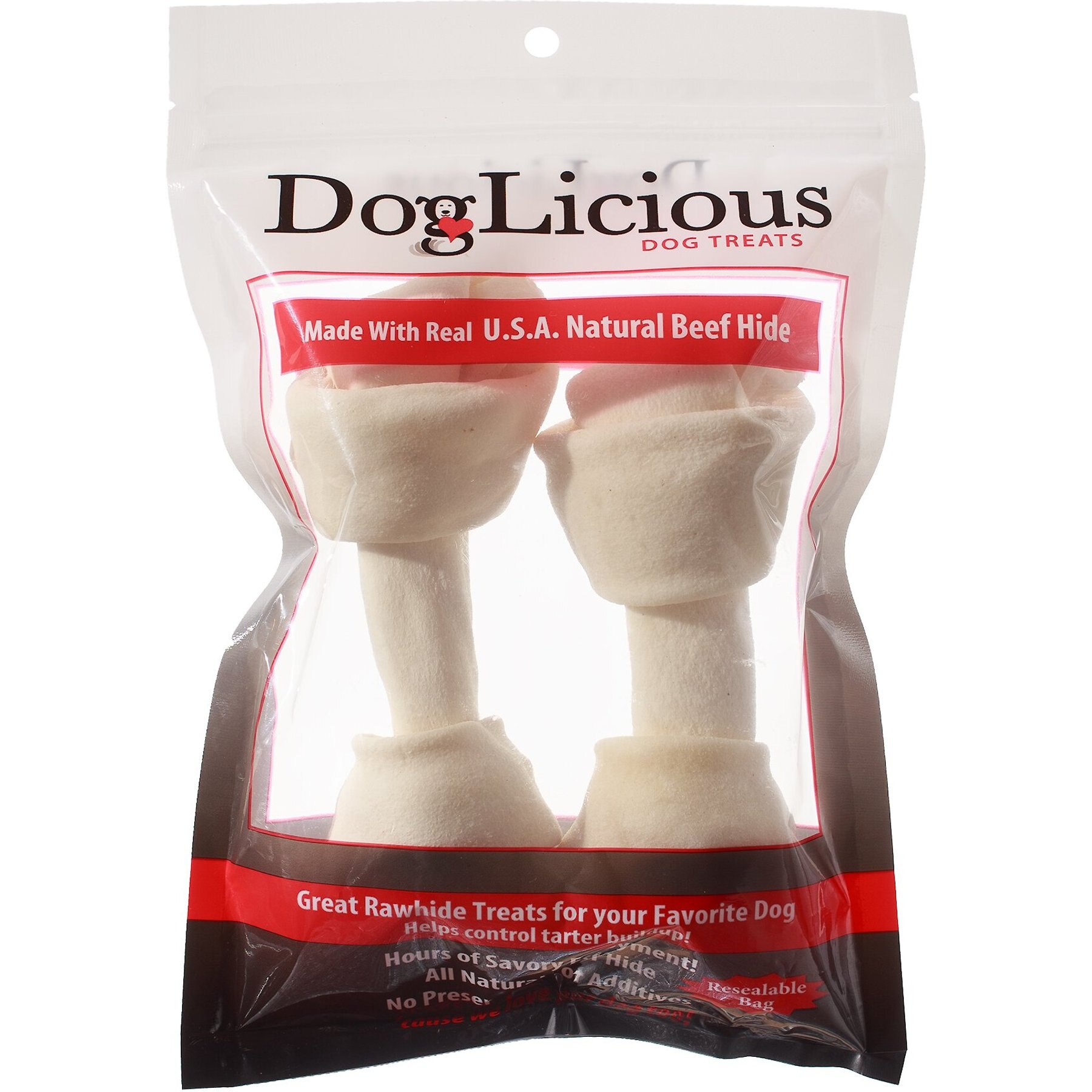 CANINE'S CHOICE DogLicious 6-7-in Bone Rawhide Dog Treats, 2 count ...