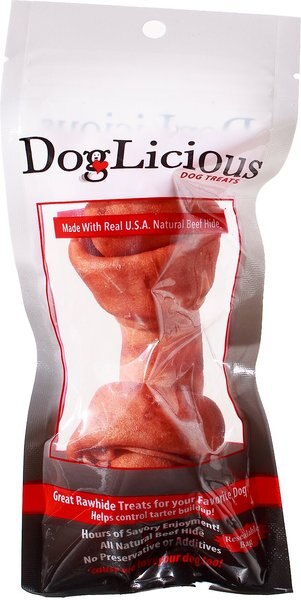 CANINE'S CHOICE DogLicious Chicken Flavor Bone Rawhide Dog Treat, 5 ...