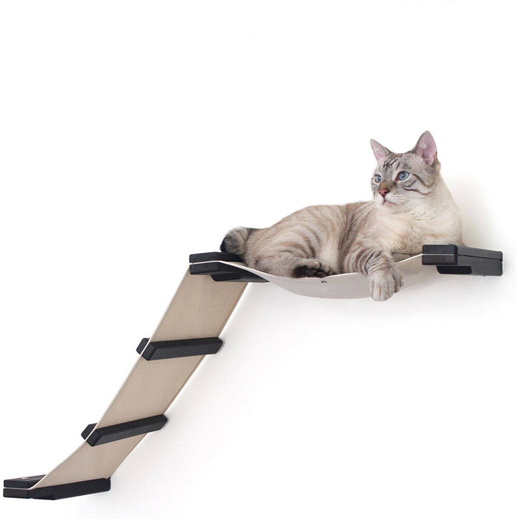 Catastrophicreations Lift Wall Mounted Cat Tree Shelf Set Onyx Natural