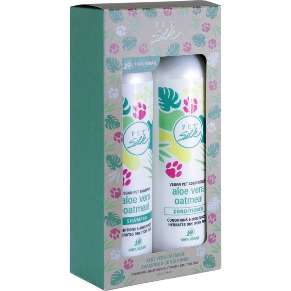 PET SILK Vegan Moroccan Argan Oil Dog & Cat Shampoo & Conditioner Kit ...