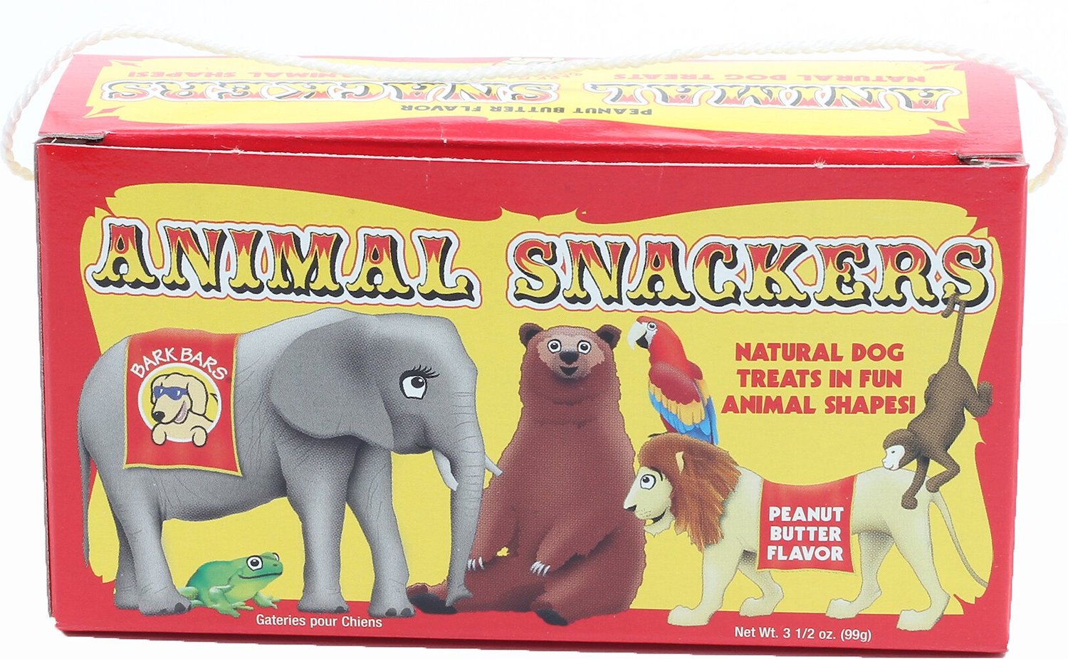 BARK BARS Animal Snackers Peanut Butter Flavor Dog Treat, 3.5-oz box ...