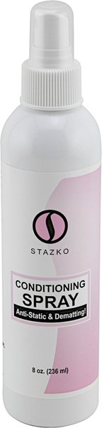 STAZKO Anti-Static & Dematting Conditioning Dog & Cat Spray, 8-fl oz ...