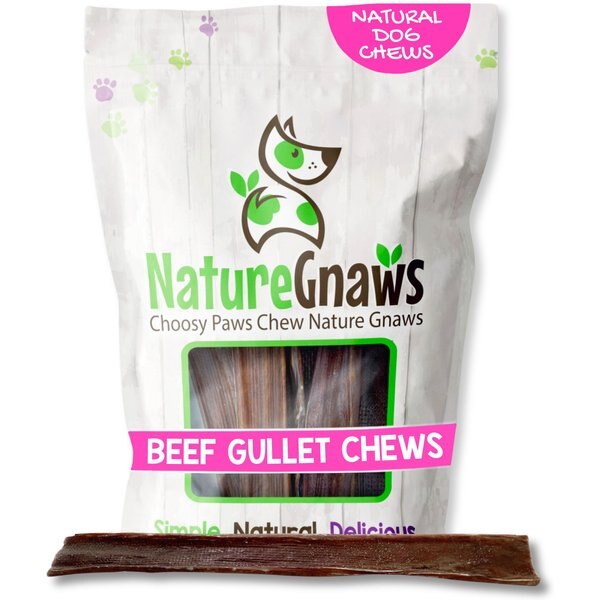 NATURE GNAWS 9 to 10-in Beef Gullet Natural Dog Chew Treats, 50 count ...