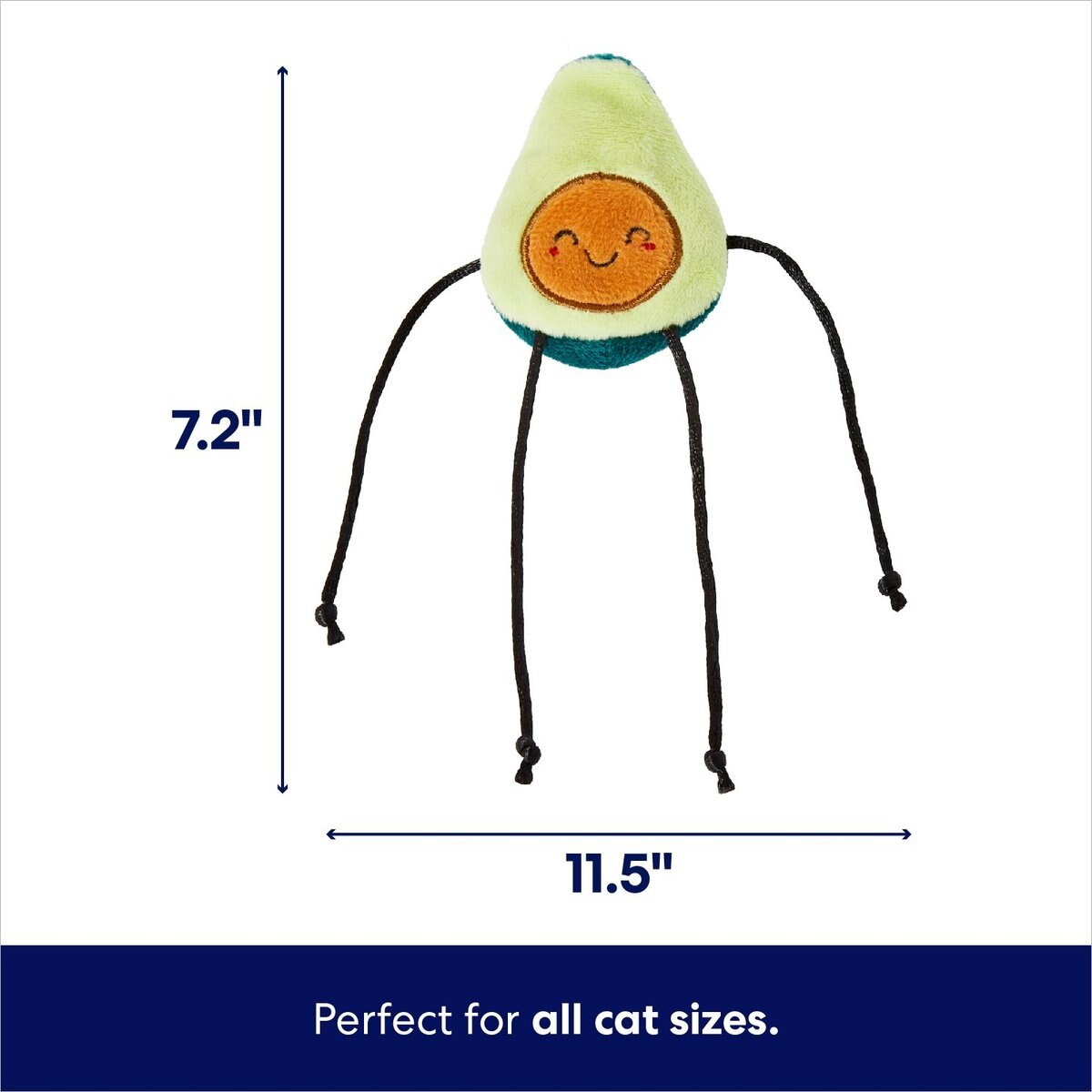 FRISCO Dangly Avocado Buddy Plush Cat Toy with Catnip - Chewy.com