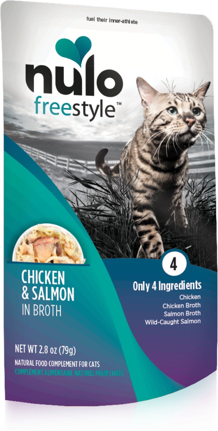 NULO FreeStyle Chicken & Salmon in Broth Cat Food Topper, 2.8-oz, case ...