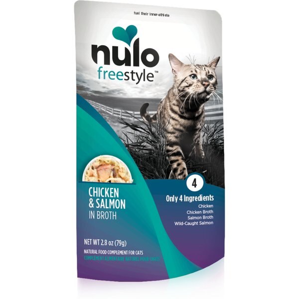 NULO FreeStyle Chicken & Salmon in Broth Cat Food Topper, 2.8-oz, case ...