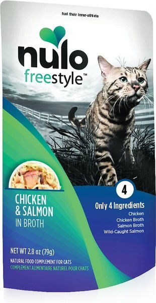 NULO FreeStyle Chicken & Salmon in Broth Cat Food Topper, 2.8-oz, case ...