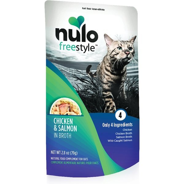 NULO FreeStyle Chicken & Salmon in Broth Cat Food Topper, 2.8-oz, case ...