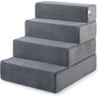 ZINUS Easy Cat & Dog Stairs, Grey, X-Large - Chewy.com