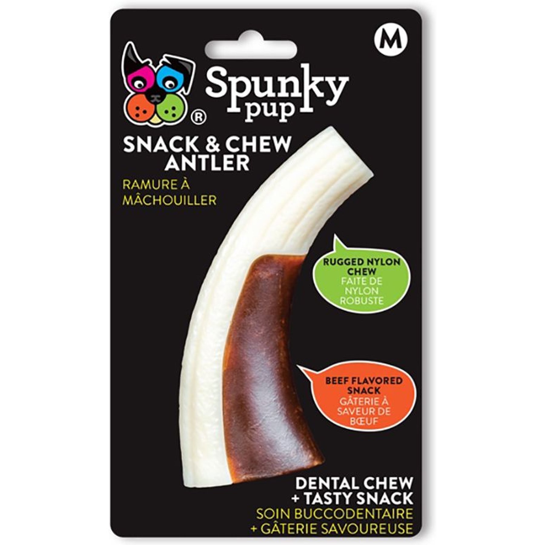 SPUNKY PUP Snack & Chew Antler Tough Dog Chew Toy, Medium - Chewy.com