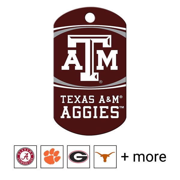 QUICK-TAG NCAA Military Personalized Dog ID Tag, Large, Texas A&M ...