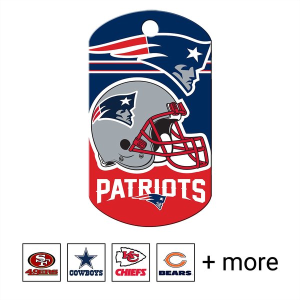 QUICK-TAG NFL Military Personalized Dog ID Tag, Large, New England ...