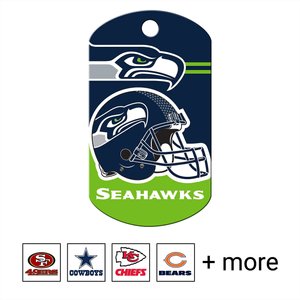 QUICK-TAG NFL Bone Personalized Dog ID Tag, Large, Chicago Bears ...