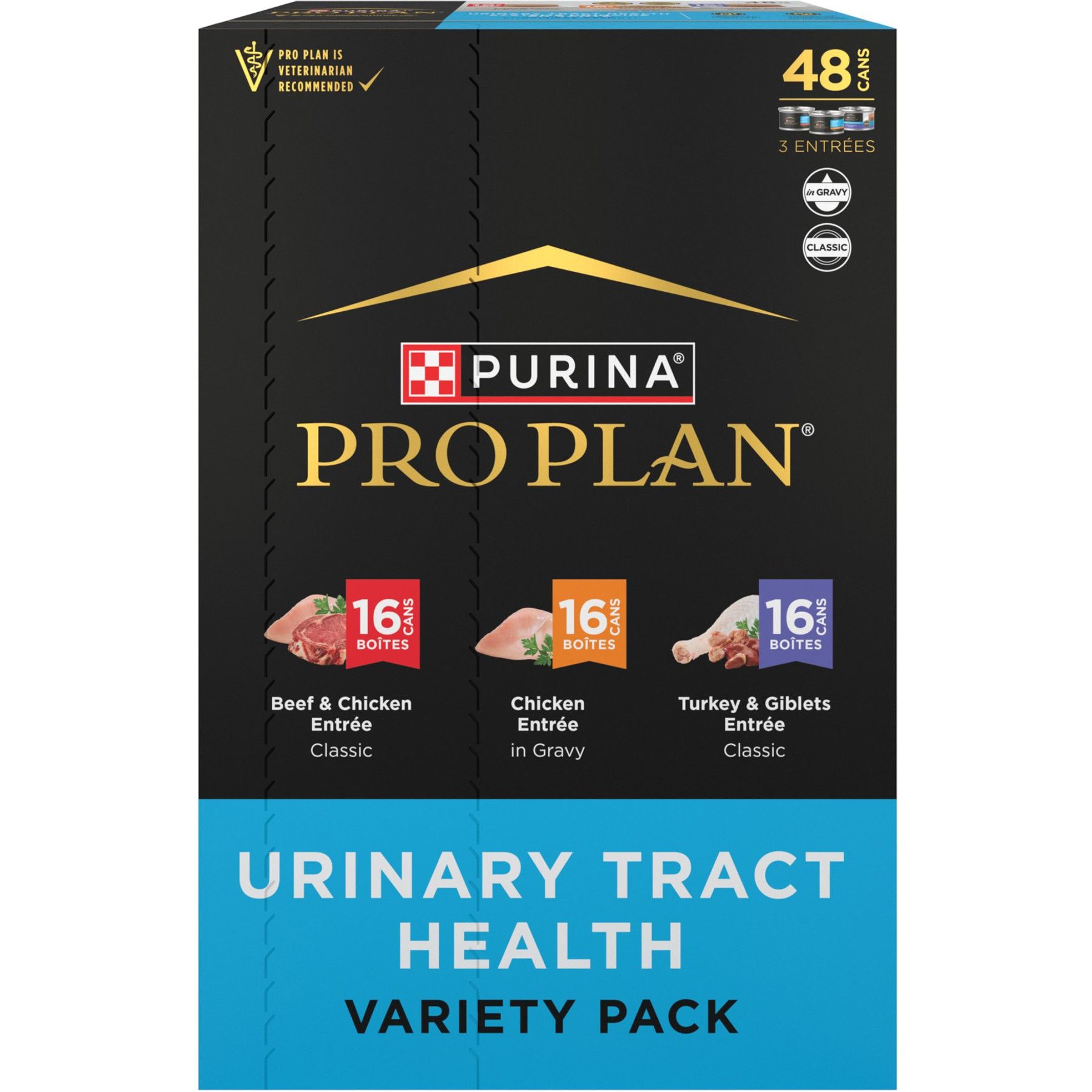PURINA PRO PLAN Urinary Tract Health Variety Pack Canned Cat Food, 3-oz ...