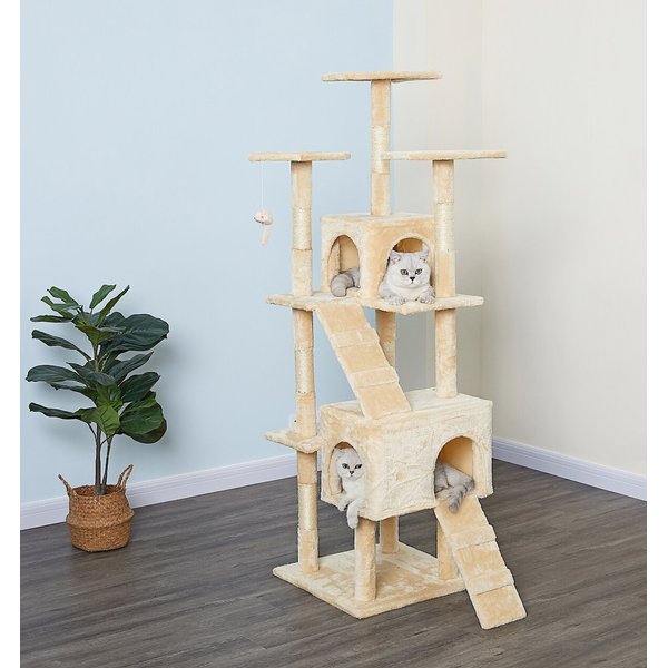 YAHEETECH Multi-Level Sisal Cat Tree, 62.2-in, Dark Gray - Chewy.com