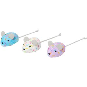 FRISCO Birthday Confetti Plush Mice Cat Toy with Catnip, 3 count ...