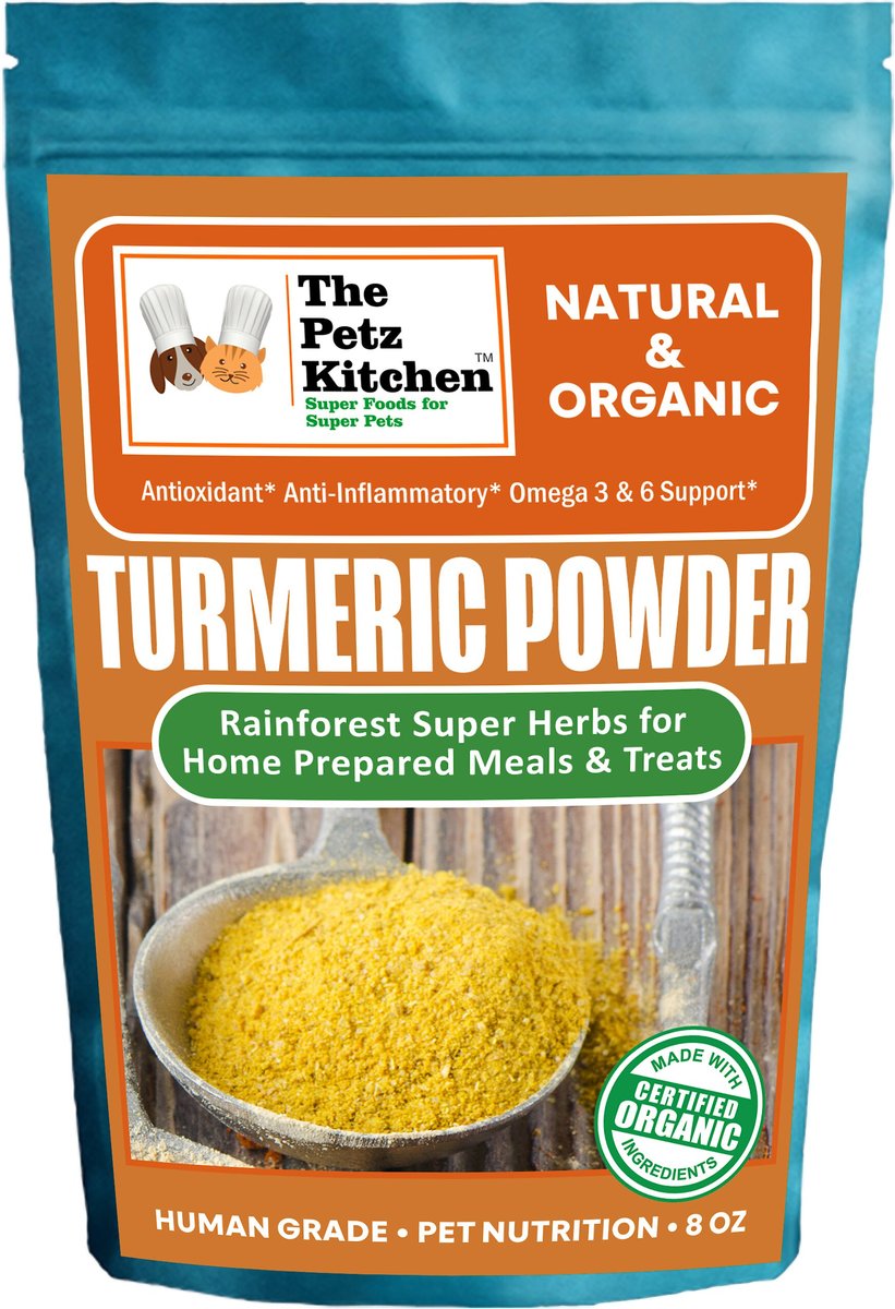 THE PETZ KITCHEN Turmeric Powder Dog & Cat Supplement, 8-oz bag - Chewy.com