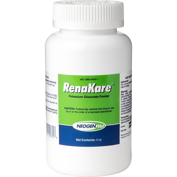 RENAKARE (Potassium Gluconate) Powder for Dogs & Cats, 4-oz - Chewy.com