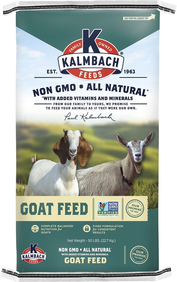 KALMBACH FEEDS 16% Non-GMO Pelleted Goat Feed, 50-lb bag - Chewy.com