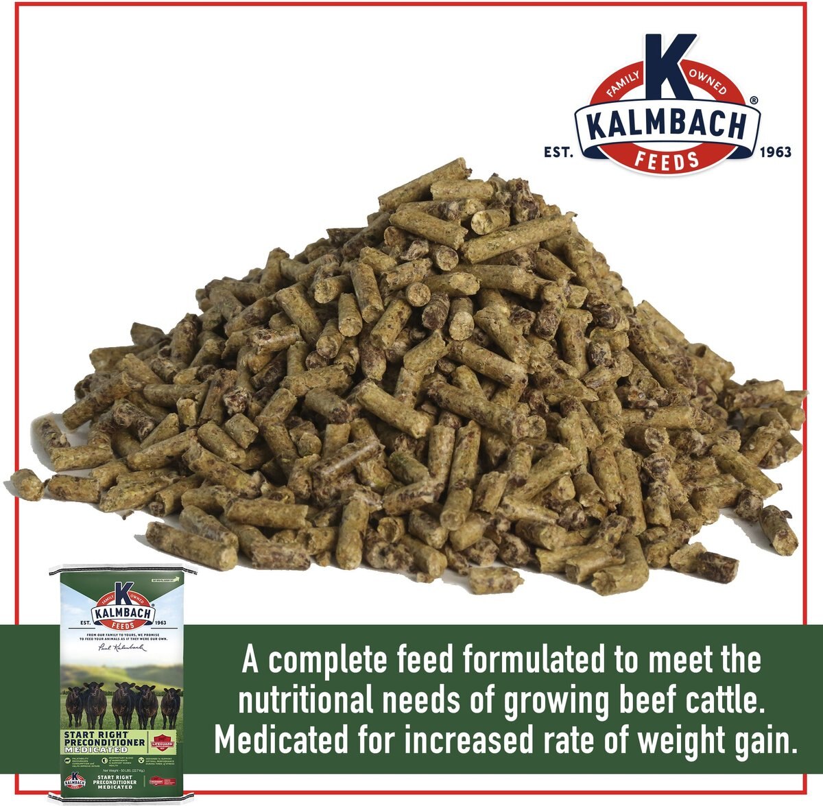 KALMBACH FEEDS Start Right Preconditioner Cattle Feed, 50-lb bag ...