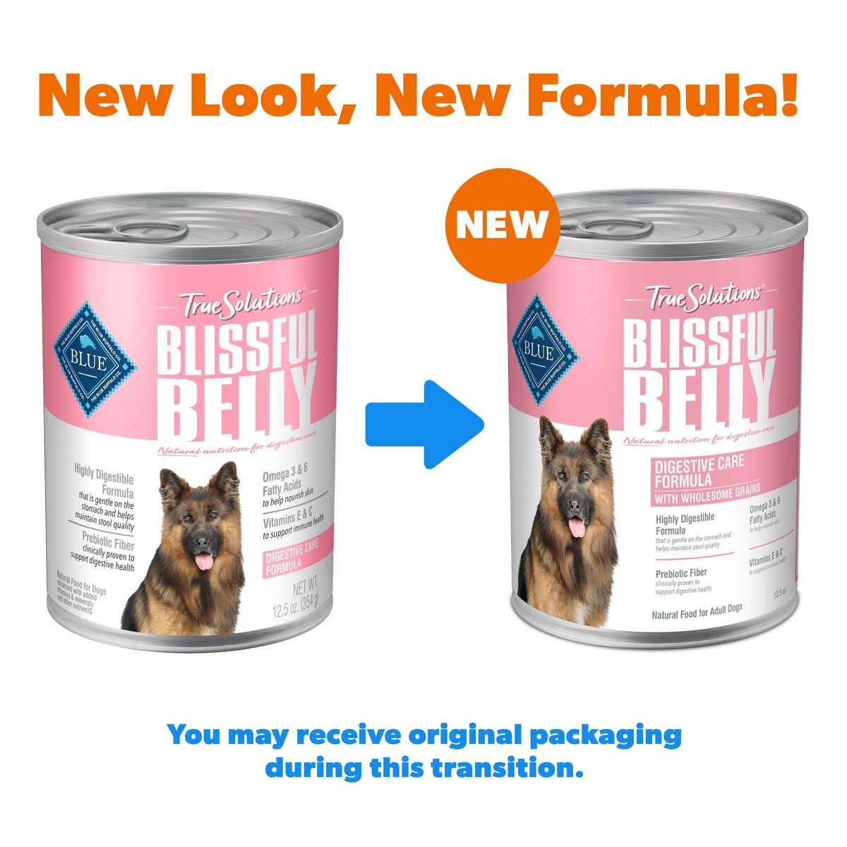 BLUE BUFFALO True Solutions Blissful Belly Digestive Care Formula Wet ...