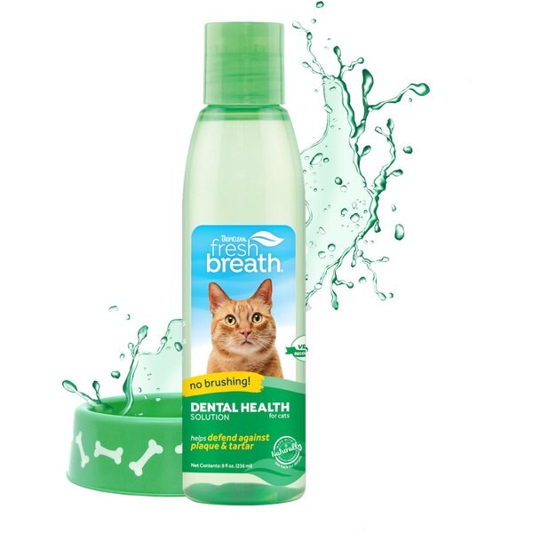 TROPICLEAN Fresh Breath Oral Care Cat Water Additive, 8-oz bottle ...