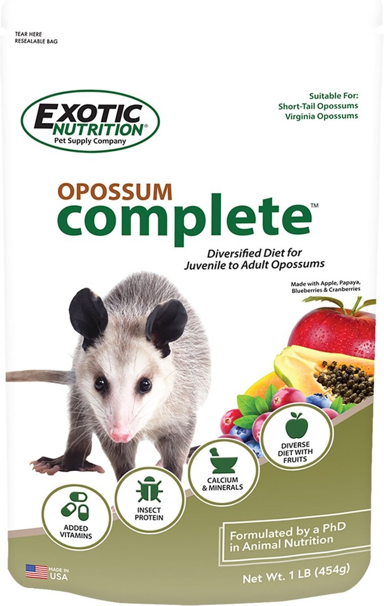 EXOTIC NUTRITION Opossum Complete Opossum Food, 1-lb bag - Chewy.com
