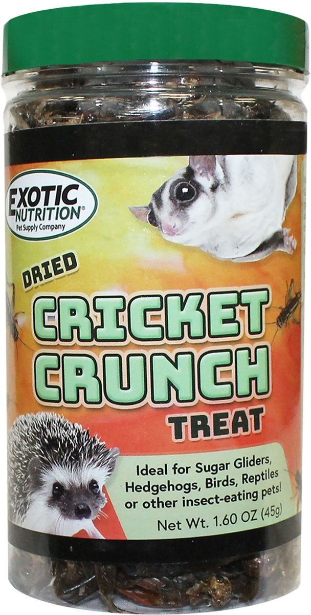 EXOTIC NUTRITION Cricket Crunch Hedgehog Treats, 1.58-oz jar - Chewy.com