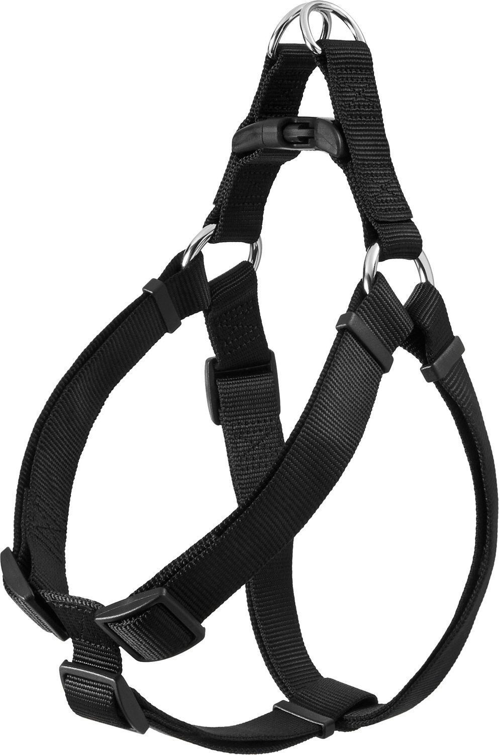 FRISCO Nylon Step In Back Clip Dog Harness, Black, Large: 26 to 38-in ...