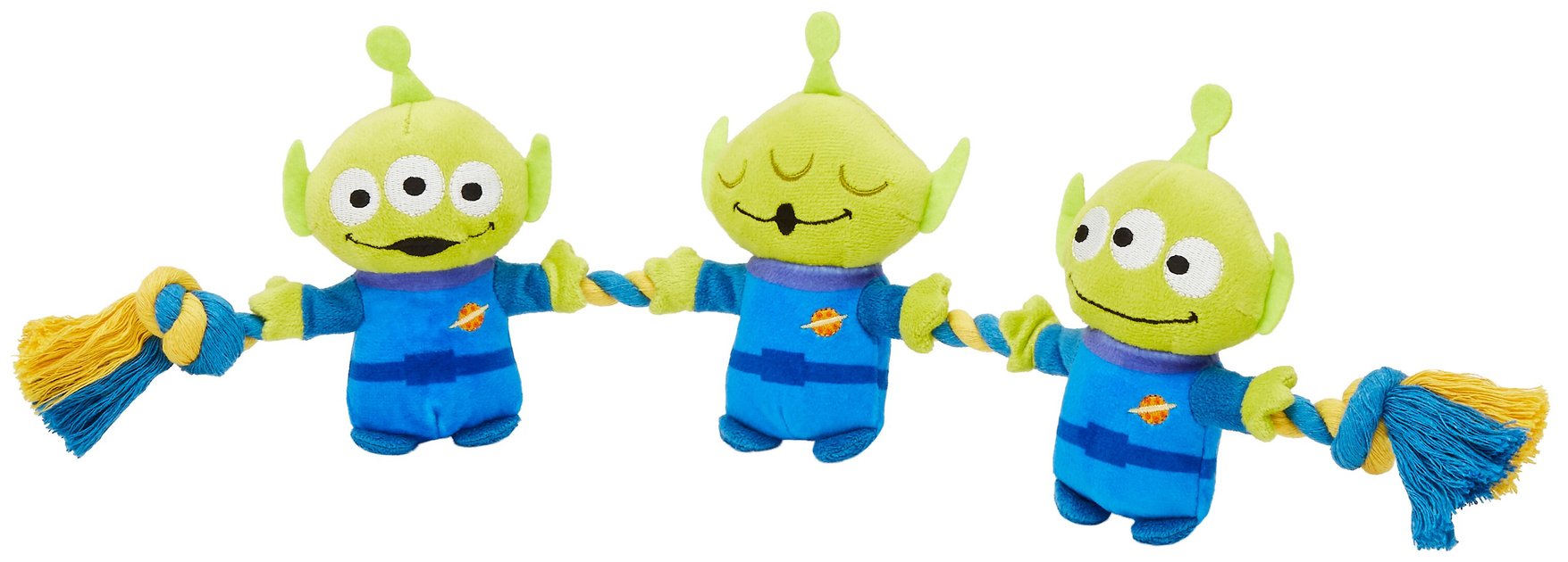 PIXAR Aliens Plush with Rope Squeaky Dog Toy - Chewy.com