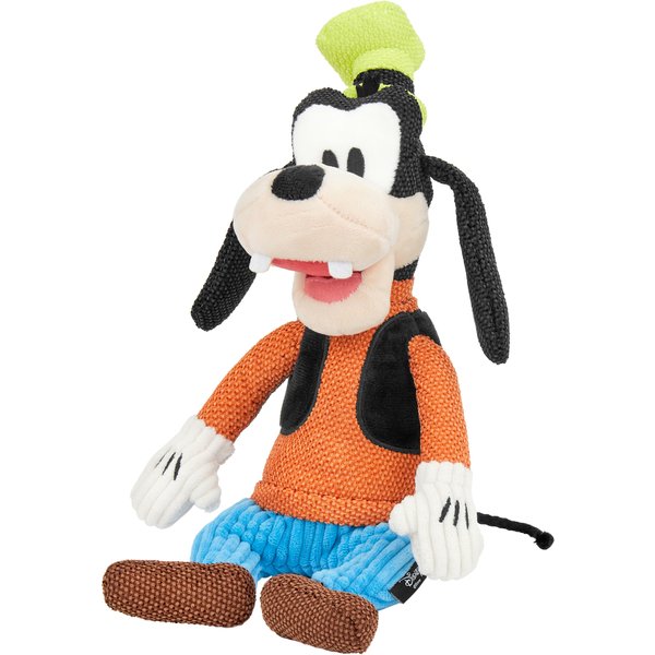 DISNEY Goofy Plush with Rope Squeaky Dog Toy - Chewy.com