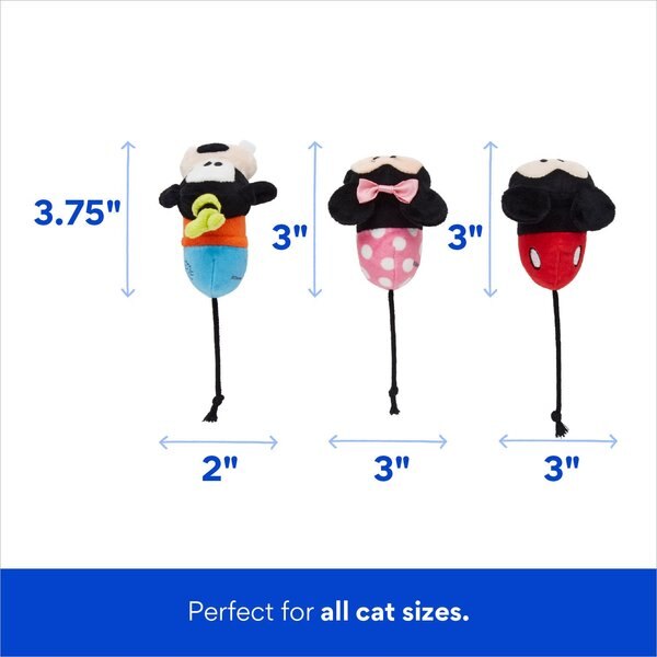 Out of Stock - DISNEY Mickey & Friends Plush Mice Cat Toy with Catnip ...