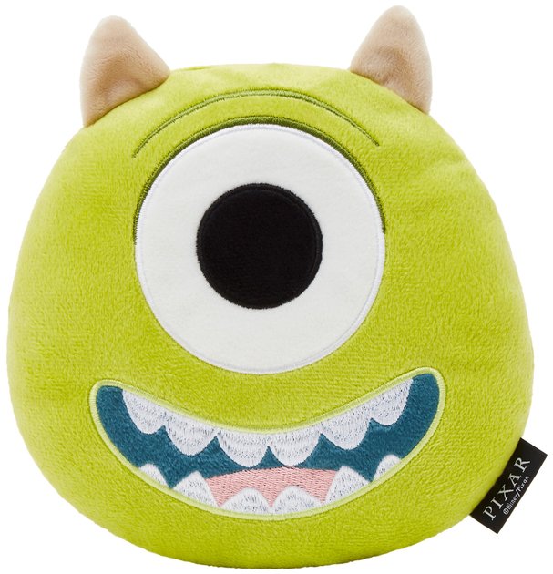 PIXAR Mike Wazowski Round Plush Squeaky Dog Toy - Chewy.com