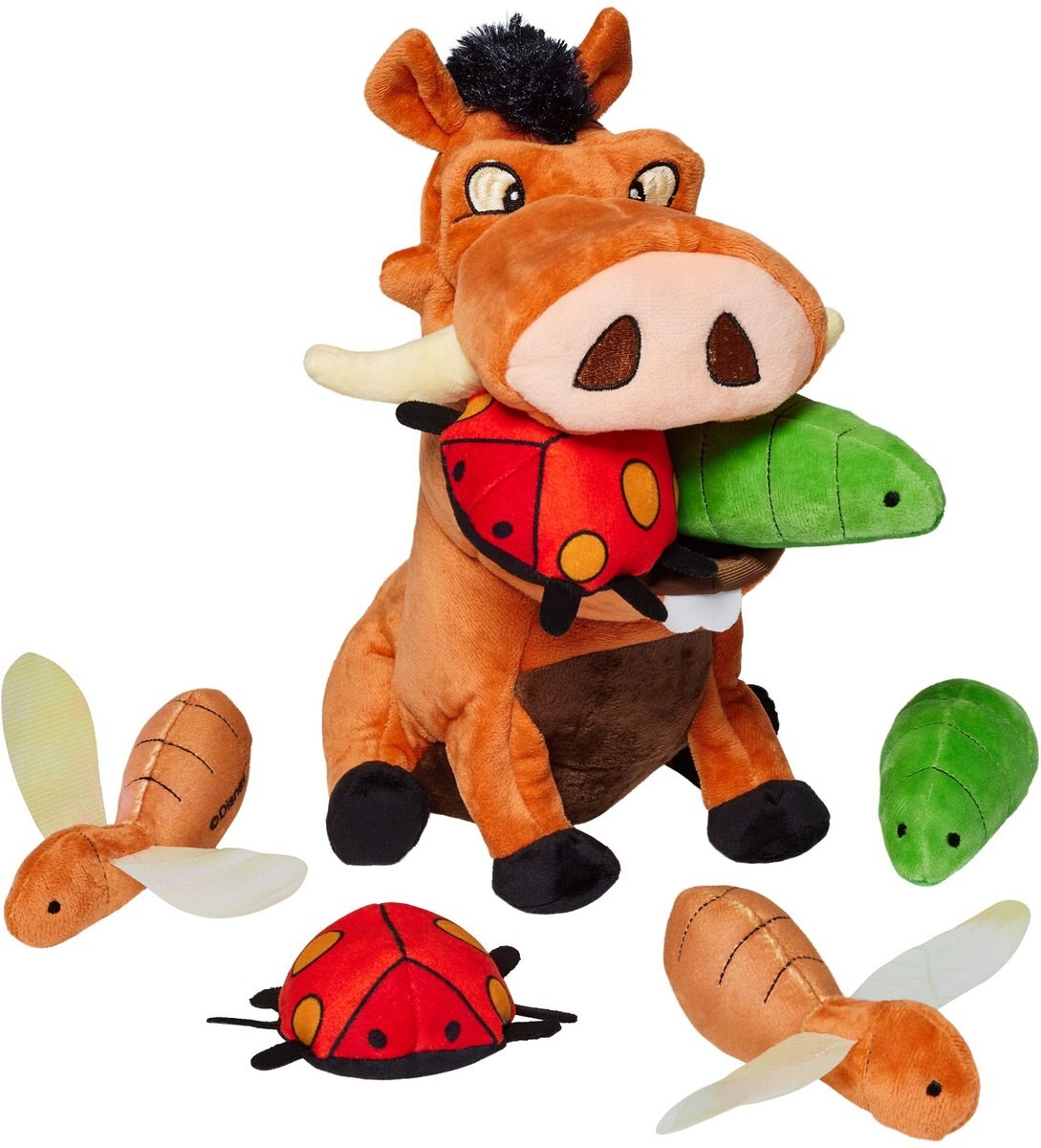 DISNEY Pumbaa Hide & Seek Puzzle Plush Squeaky Dog Toy, Small/Medium ...