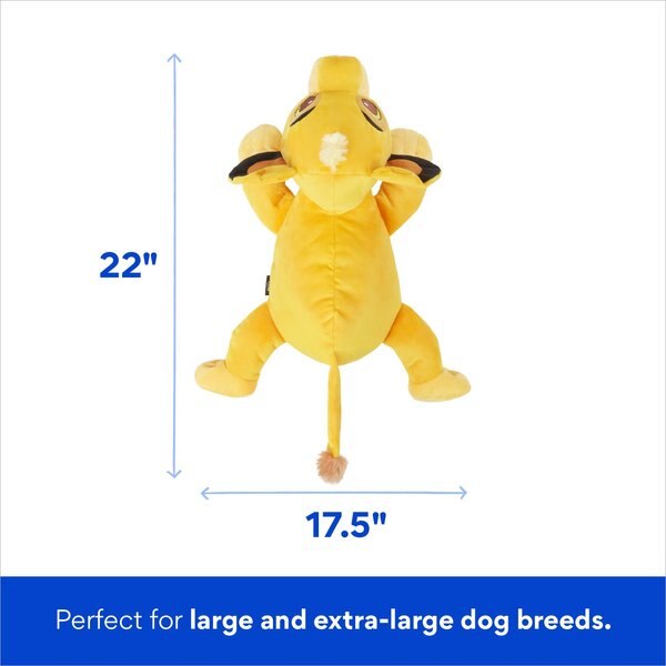 Discontinued - DISNEY Simba Jumbo Plush Squeaky Dog Toy - Chewy.com