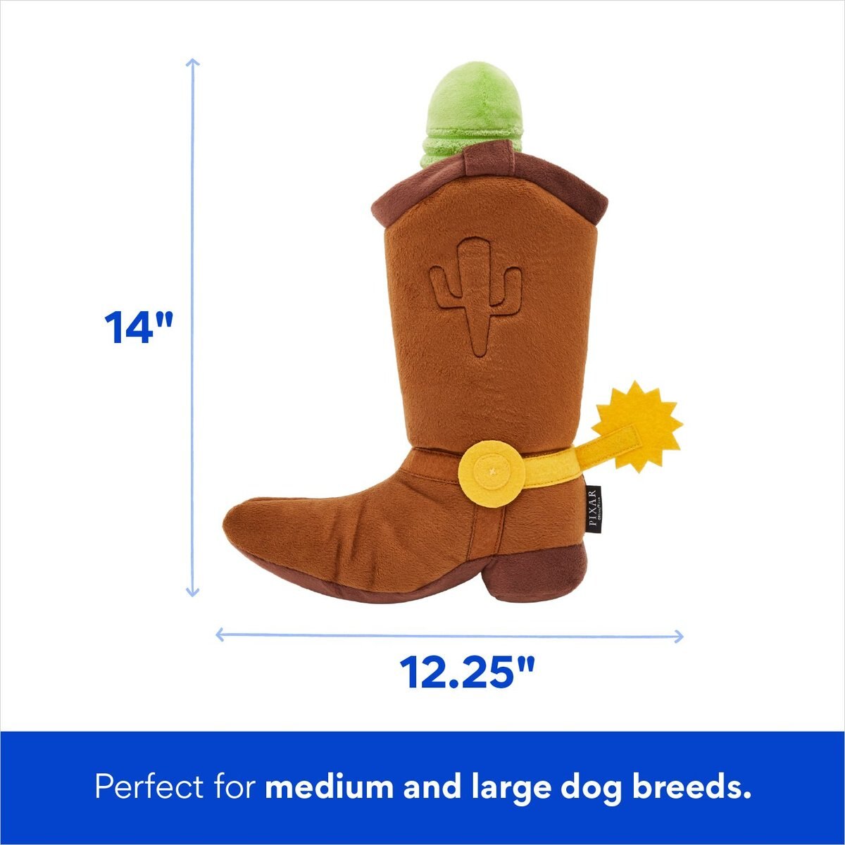 PIXAR Woody's Boot Plush Squeaky Dog Toy - Chewy.com