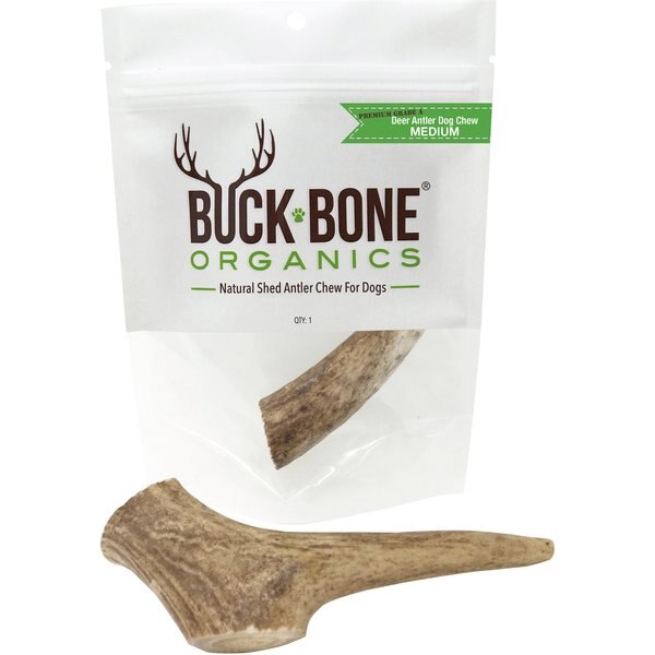 BUCK BONE ORGANICS Small Whole Elk Antler Dog Treats, 3 count - Chewy.com
