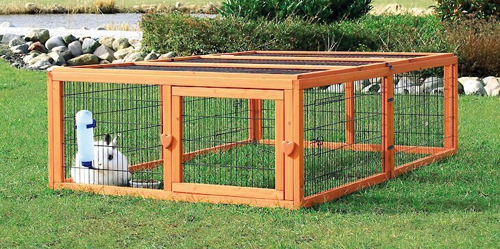 TRIXIE Natura Outdoor Run Rabbit Cage with Covered Top, Large - Chewy.com