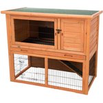 TRIXIE Natura Rabbit Hutch with Sloped Roof, Glazed Pine, Medium ...