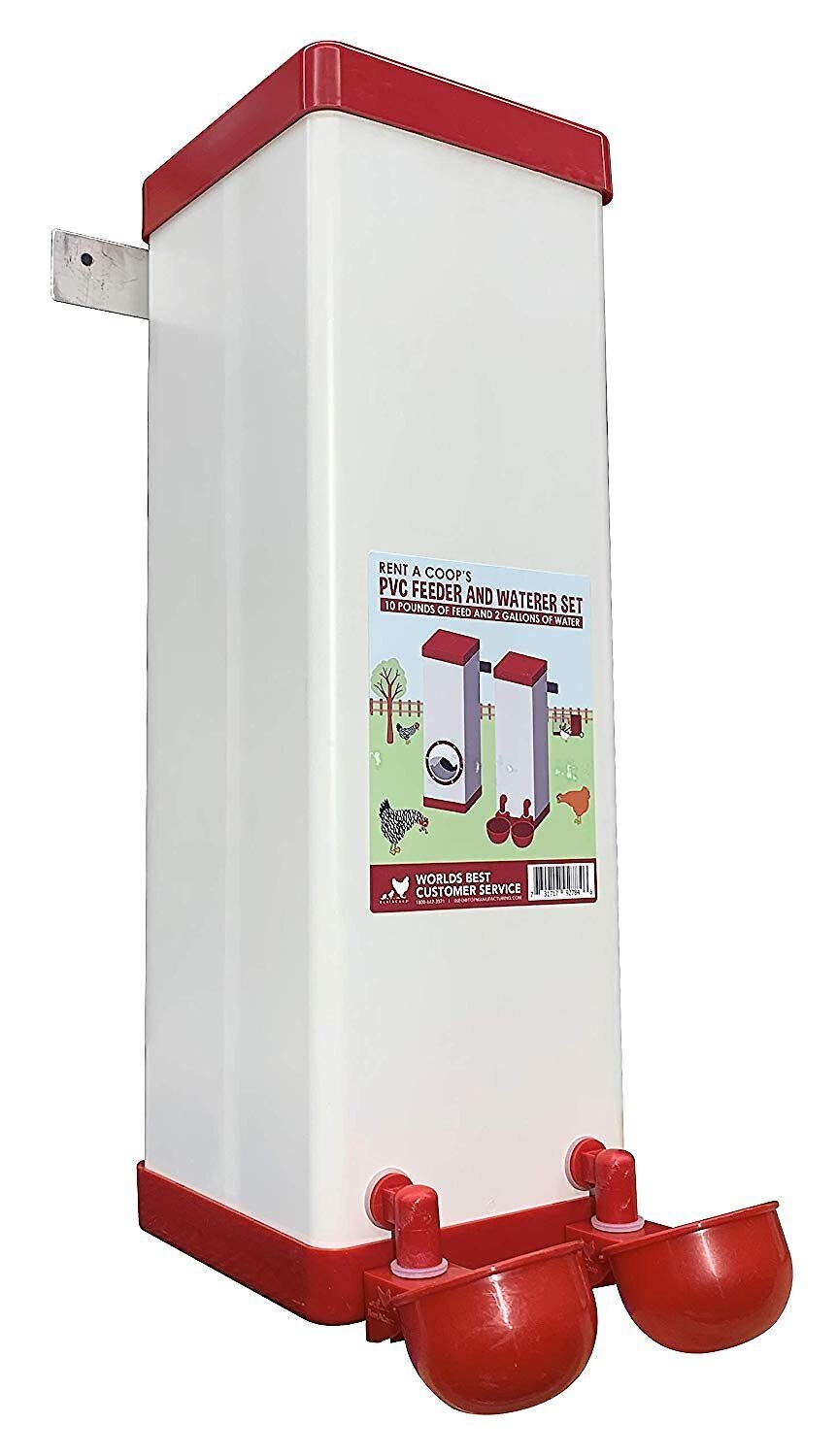 Questions and Answers about RENTACOOP PVC Waterer Set, 2-gal water