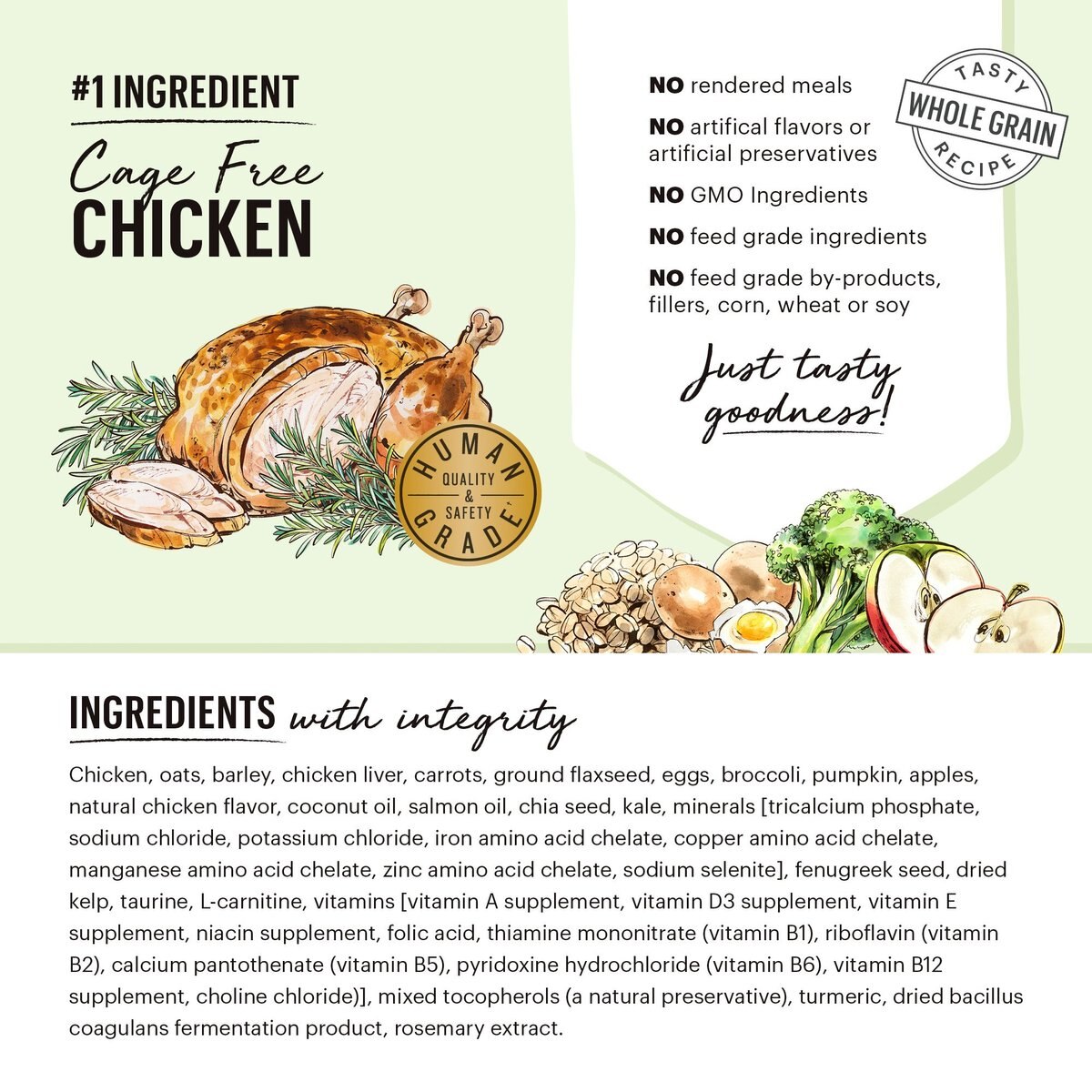 THE HONEST KITCHEN Food Clusters Whole Grain Chicken & Oat Recipe Small ...