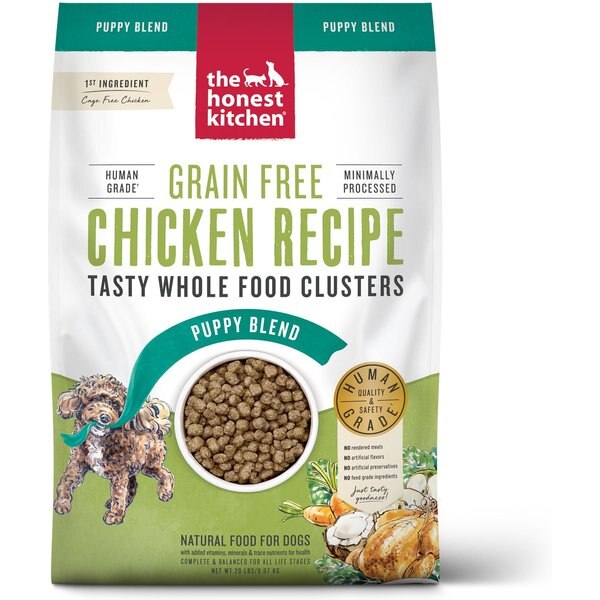 THE HONEST KITCHEN Whole Food Clusters Chicken Recipe Puppy Blend Grain ...