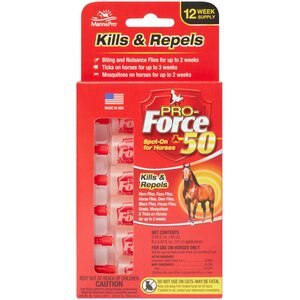 FORCE Pro-Force 50 Equine Spot-On Fly, Tick & Mosquito Repellent Horse ...